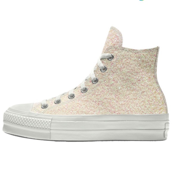 Converse | Shoes | Custom Chuck Taylor All Star Lift Platform Glitter ...